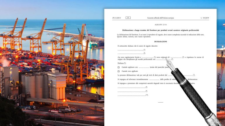 Long Term Declaration per l'origine preferenziale - Alpi Melissa